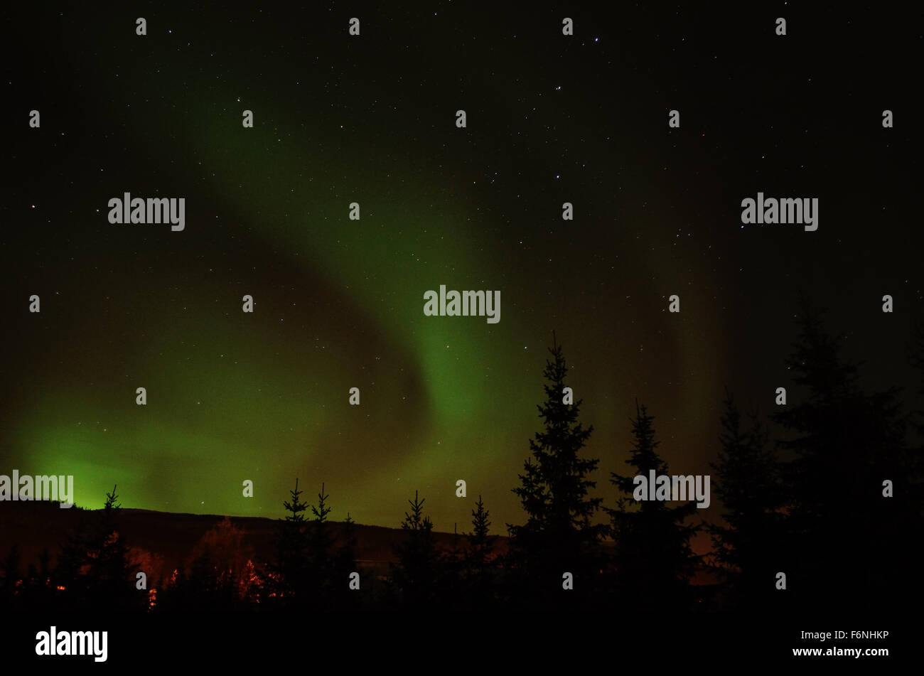 Beautiful aurora borealis, northern light on the night sky Stock Photo ...
