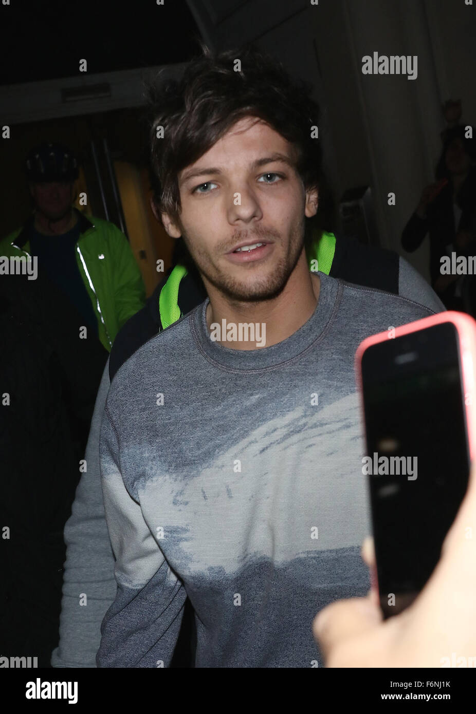 London, UK, 12th Nov 2015: Louis Tomlinson of One Direction seen at BBC ...
