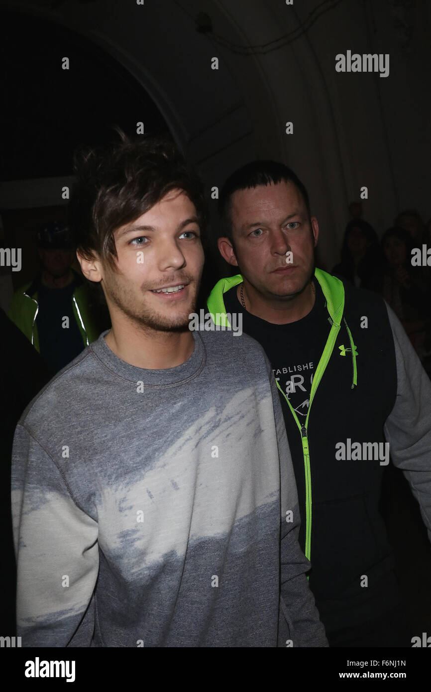 London, UK, 12th Nov 2015: Louis Tomlinson of One Direction seen at BBC ...