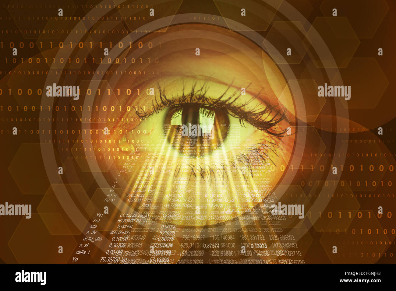 Abstract colorful background with woman eye Stock Photo - Alamy