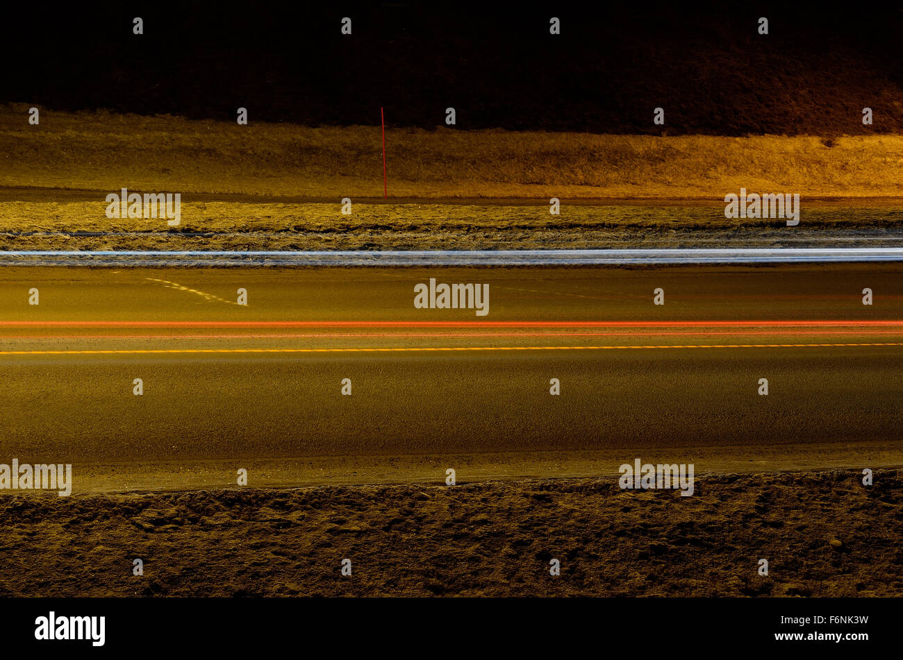 car light stripe on night road Stock Photo - Alamy