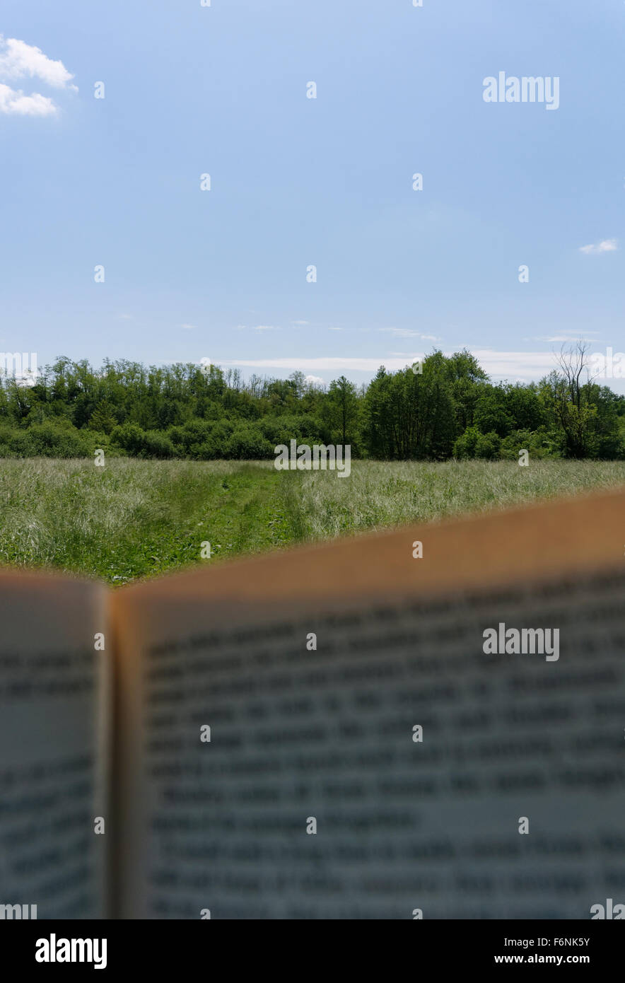 Open book outdoors hi-res stock photography and images - Alamy