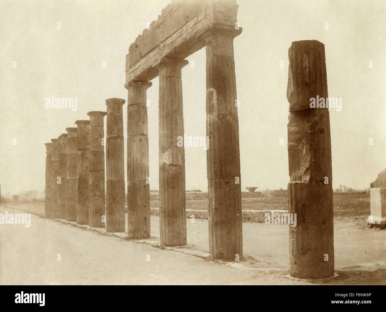 Columns of a temple, Ercolano, Italy Stock Photo - Alamy