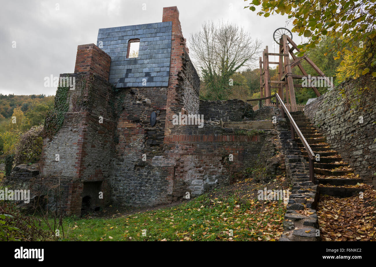 The mine office and George's Shaft at Snailbeach, Shropshire Stock ...