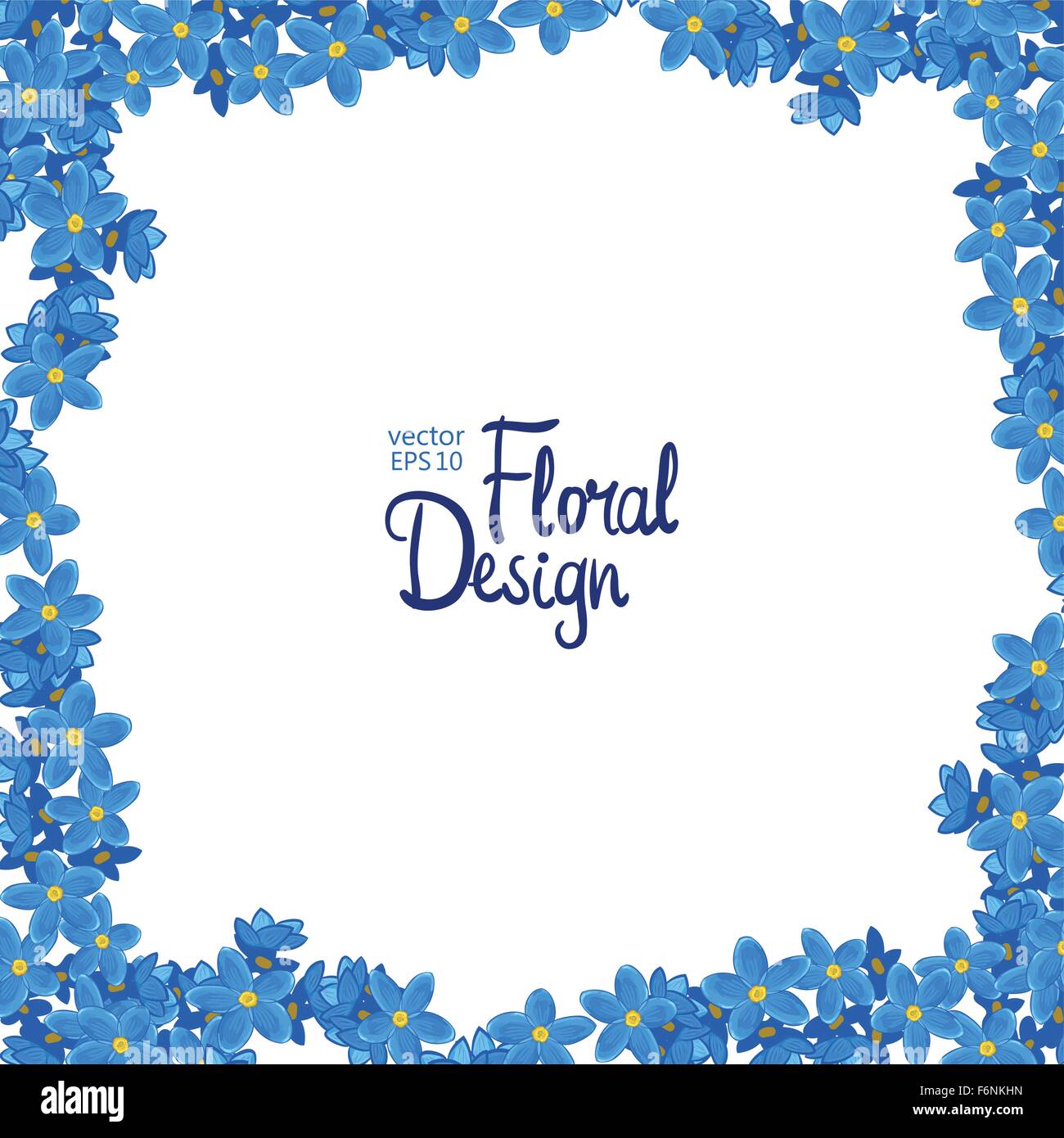 Vector frame with forget-me-not flowers Stock Vector Image & Art - Alamy