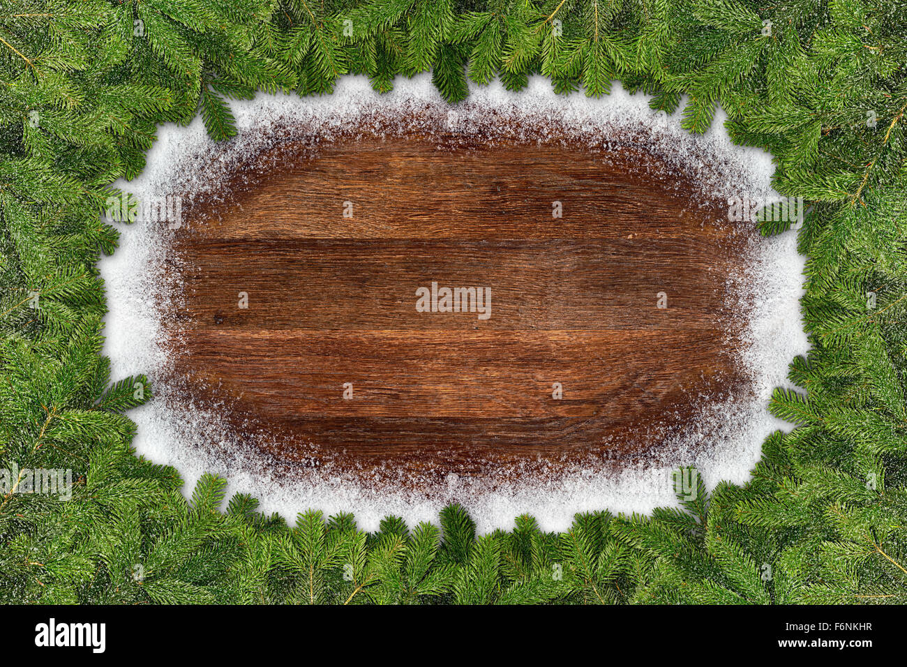 Christmas snowy background garland hi-res stock photography and images ...