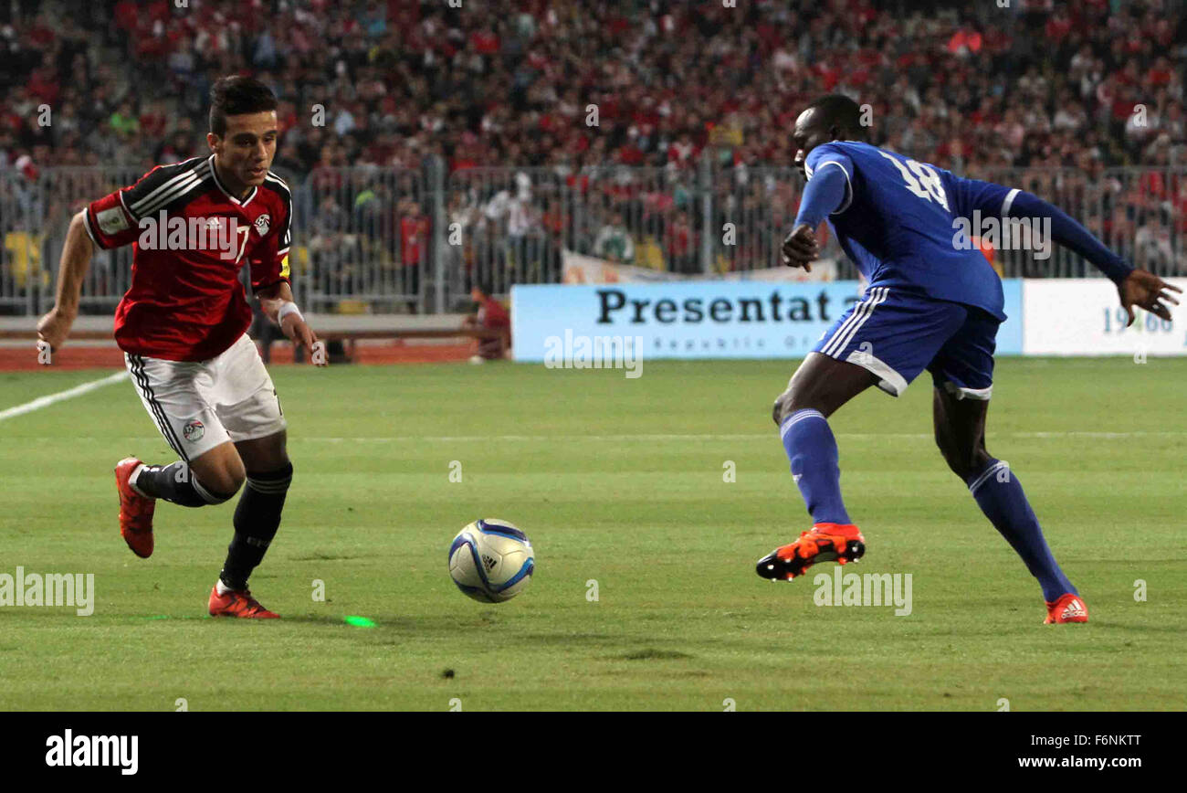 Cairo, Egypt. 17th Nov, 2015. Egypt's players compete against Chad ...
