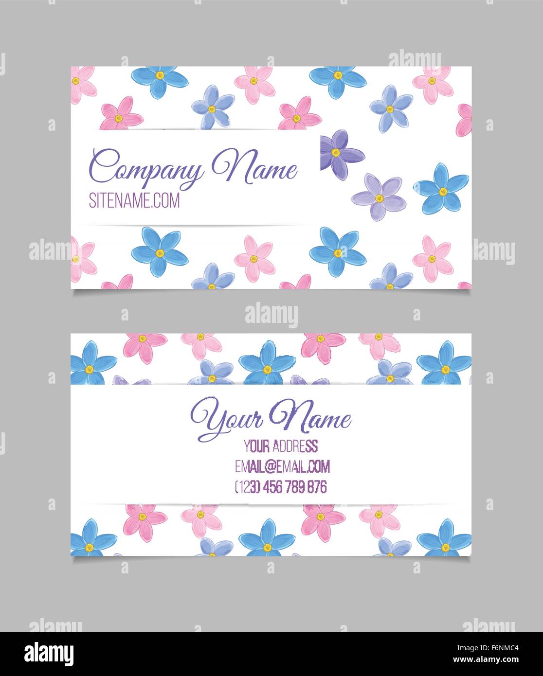 Floral card template Stock Vector Image & Art - Alamy