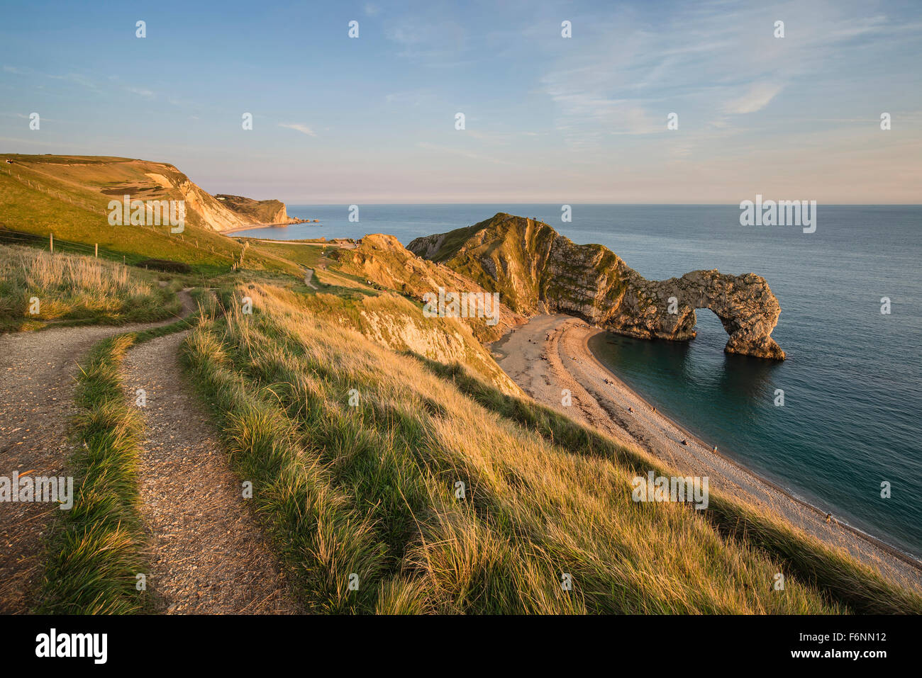 Stunning sunset landscape image of Durdle Door Stock Photo - Alamy