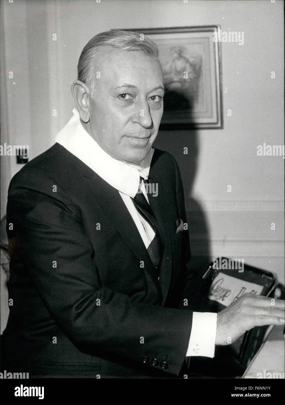 1961 - Photo shows George Raft In A Scene Of The Film. © Keystone ...