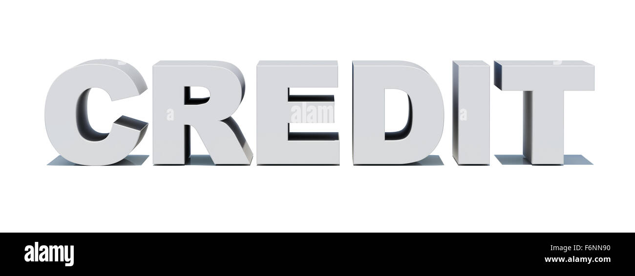 Word credit on white Stock Photo - Alamy