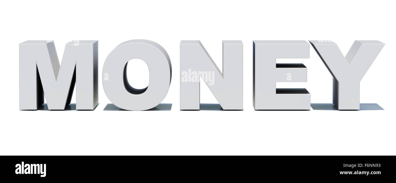 Word money on white Stock Photo - Alamy