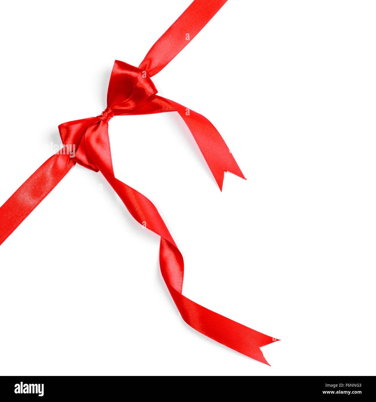Red ribbons with bow Stock Photo - Alamy