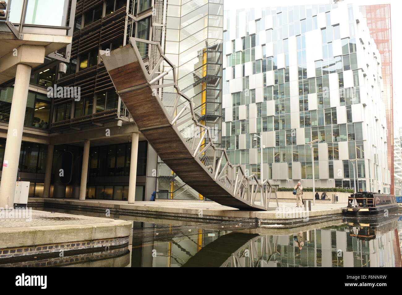 Rolling bridge Paddington Basin Stock Photo - Alamy