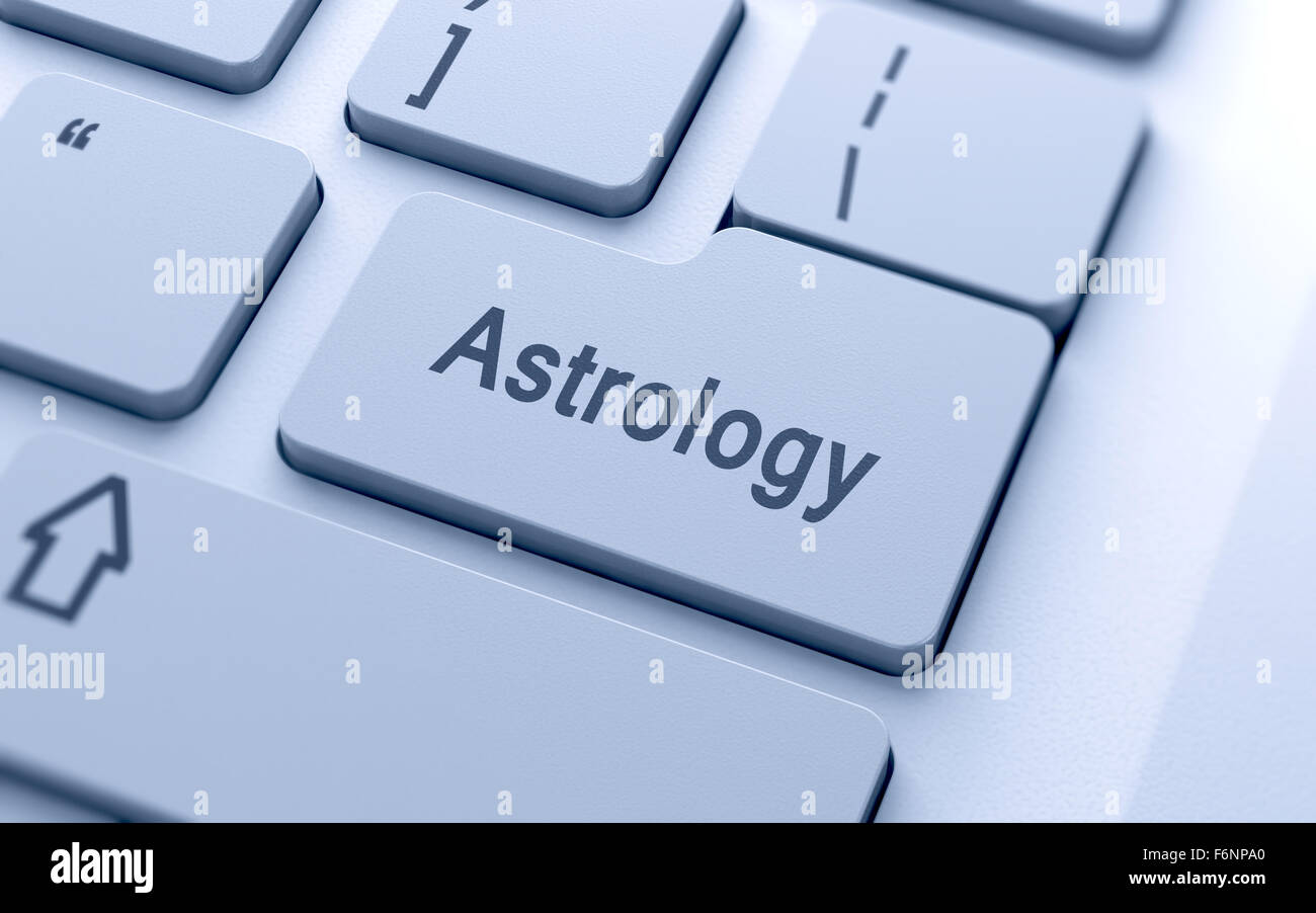 Astrology word button on computer keyboard with soft focus Stock Photo ...