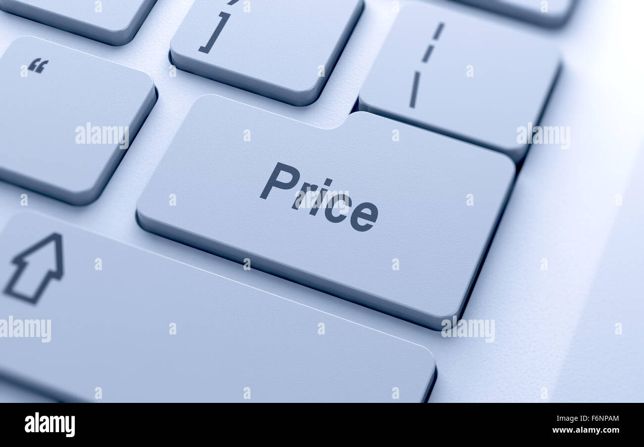 Price word button on computer keyboard with soft focus Stock Photo - Alamy