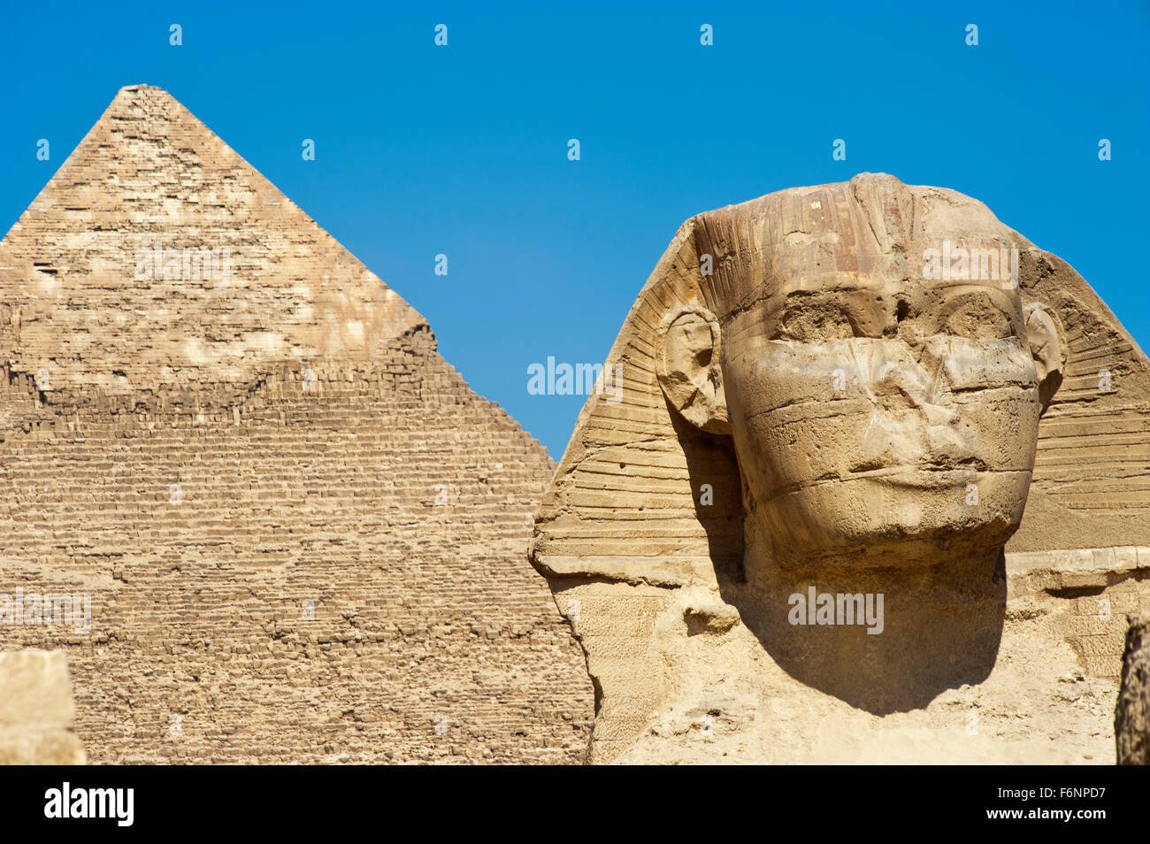 Giza sphinx and Pyramid. Giza ( Gizeh ). Cairo . Egypt Stock Photo - Alamy
