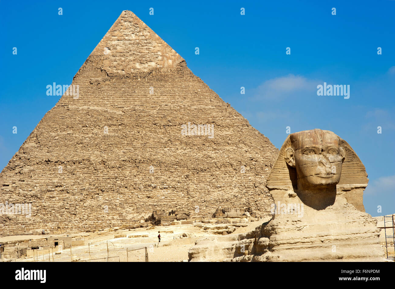 Giza sphinx and Pyramid. Giza ( Gizeh ). Cairo . Egypt Stock Photo - Alamy