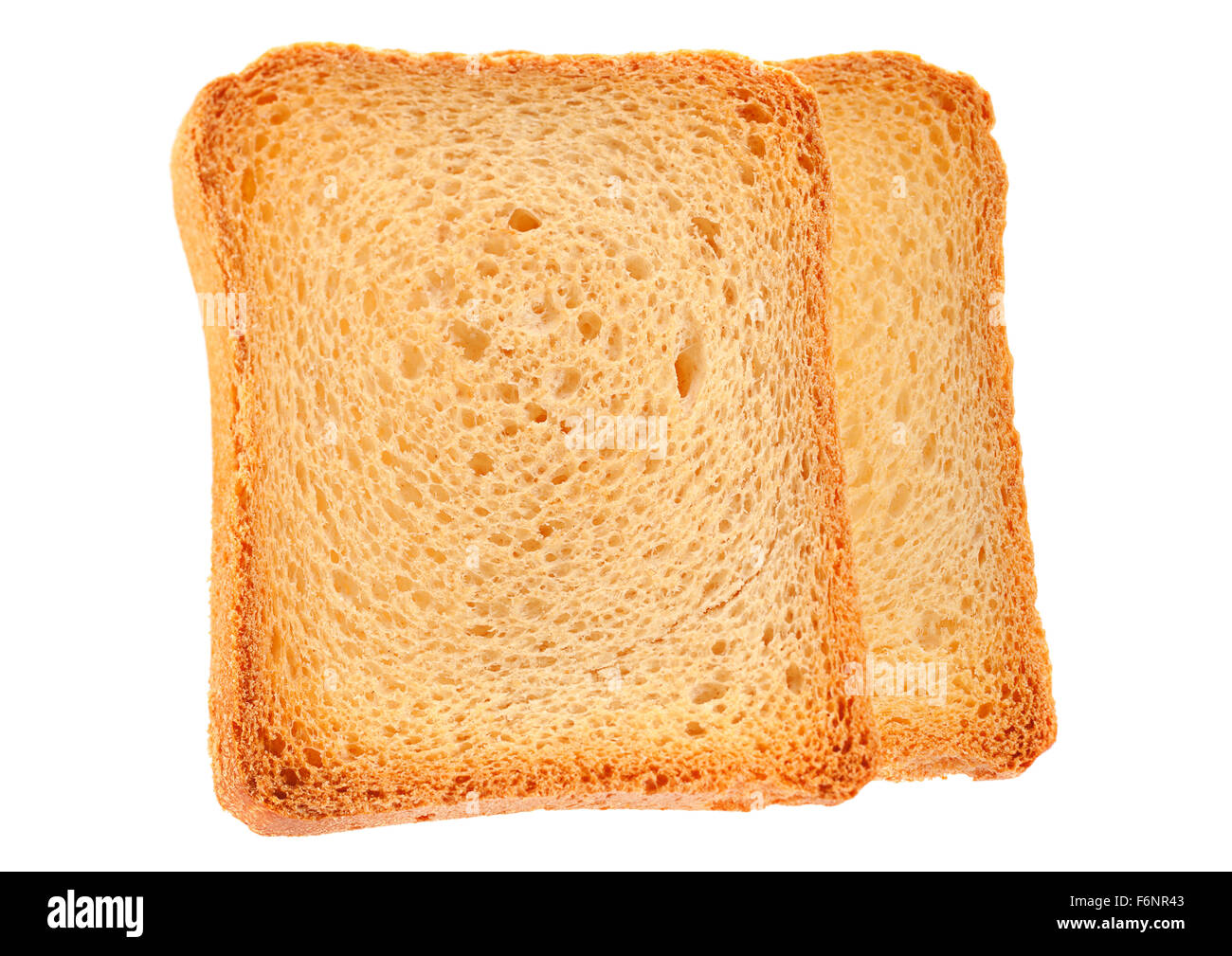 Toasted bread slice isolated on white background Stock Photo - Alamy