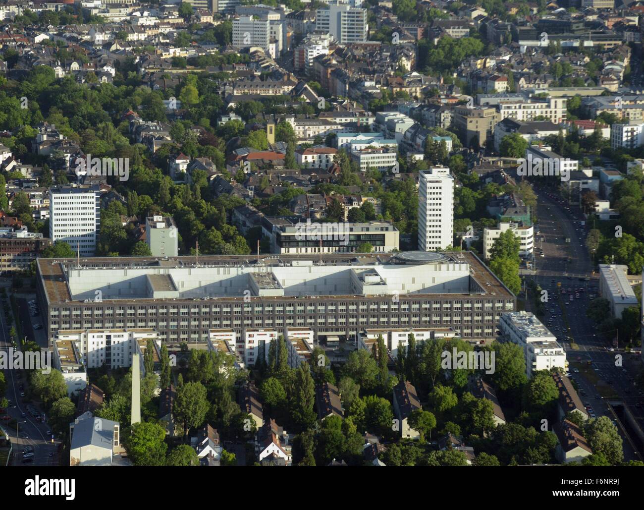 Aerial photo of Frankfurt police headquarters 03.06.2015 Stock Photo ...