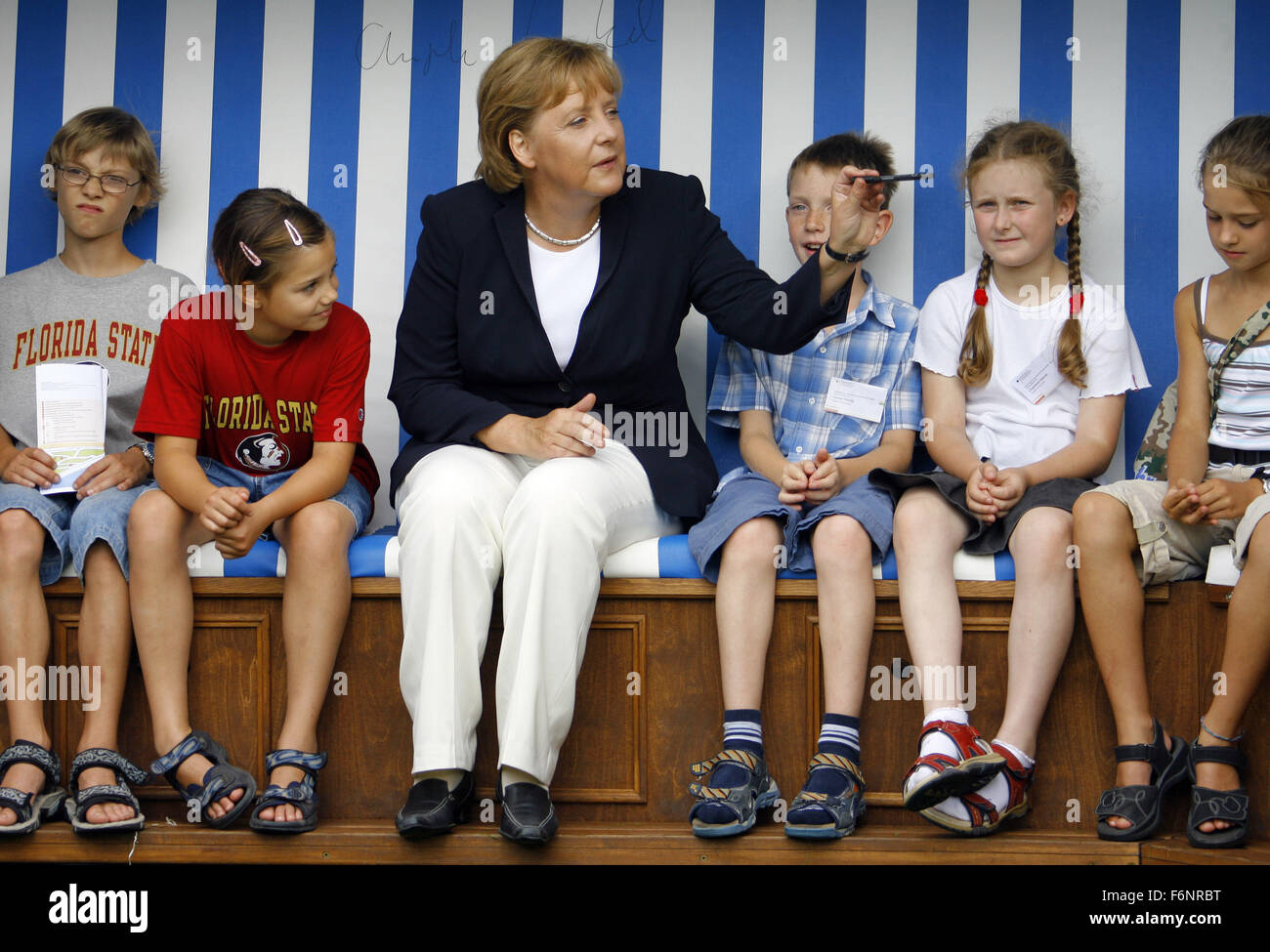 FILE - An archive picture dated 25 August 2007 shows German Chancellor ...