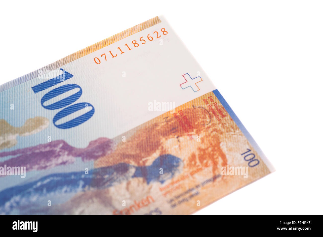 Swiss Franc note, isolated Stock Photo - Alamy