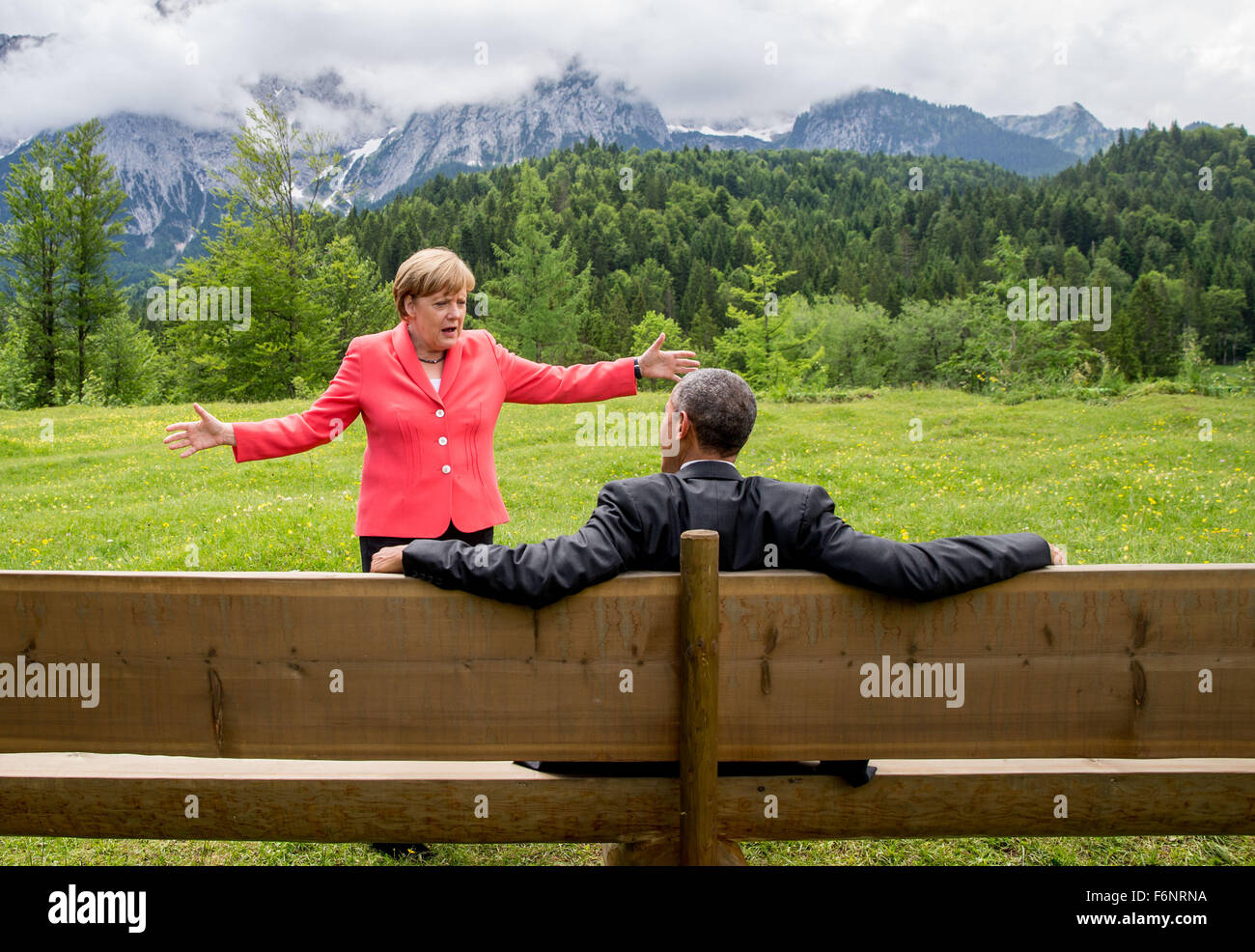 FILE - An archive picture dated 8 June 2015 shows German chancellor ...