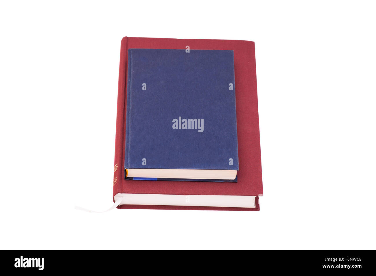 Blank hardcover books isolated on white background Stock Photo - Alamy