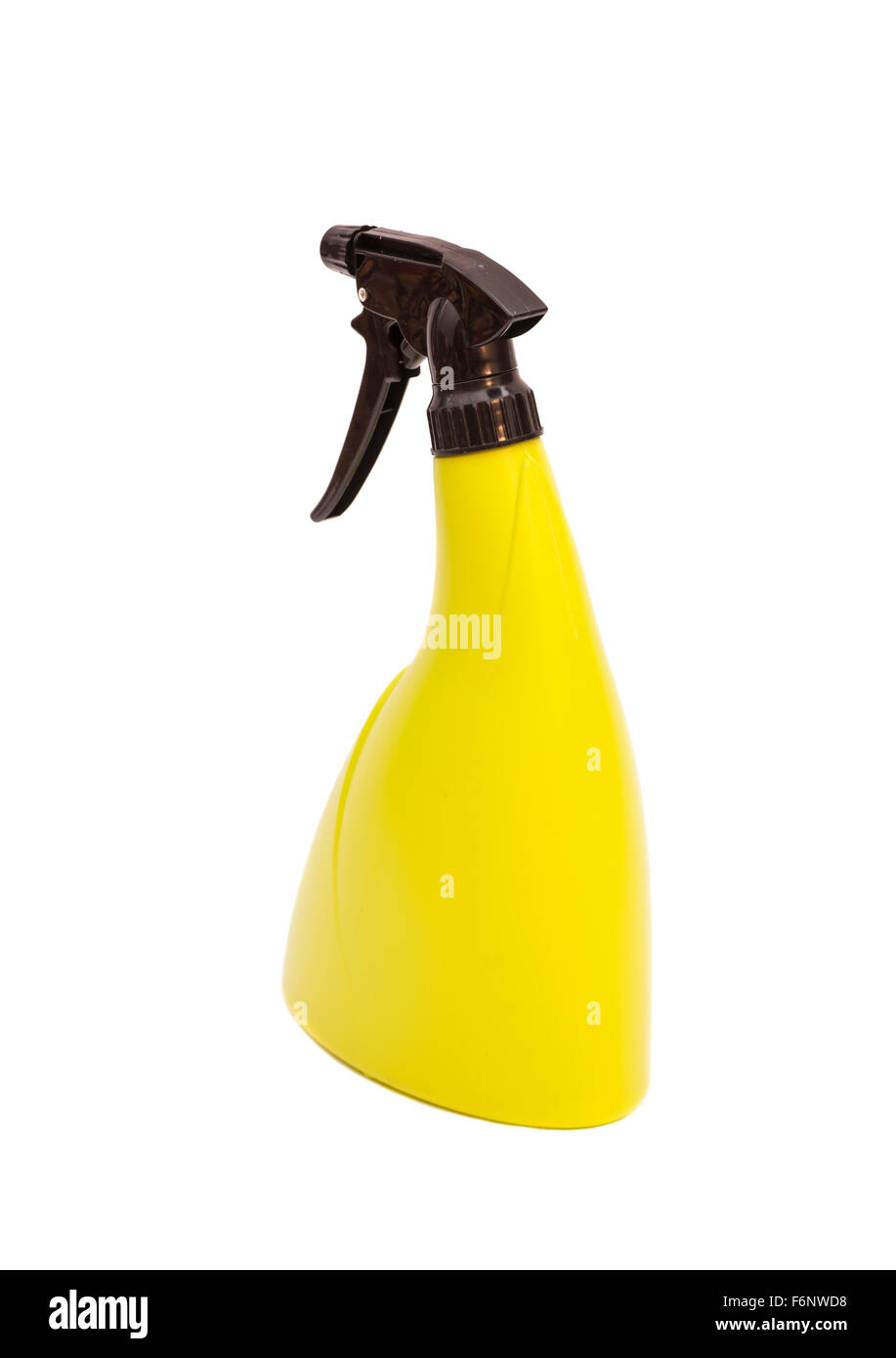yellow spray on white background Stock Photo - Alamy