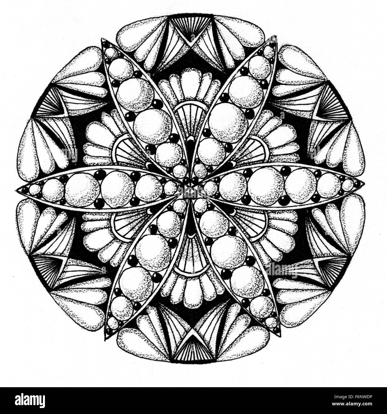 Zentangle painted pattern graphic hi-res stock photography and images ...