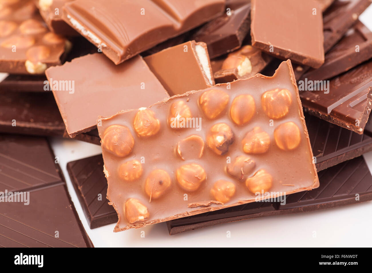 Chocolate bars background Stock Photo - Alamy