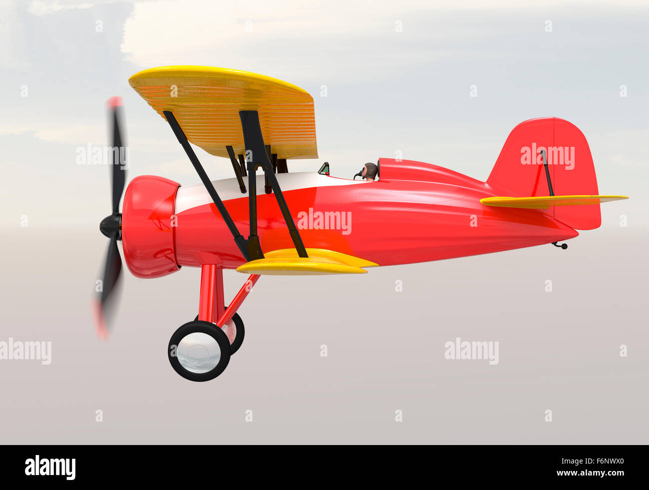 Yellow biplane hi-res stock photography and images - Alamy