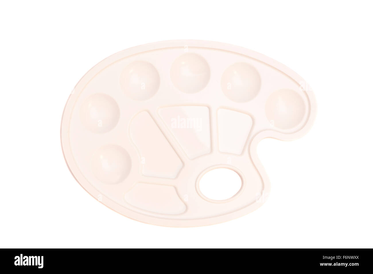 White plastic art palette for watercolor paint Stock Photo - Alamy