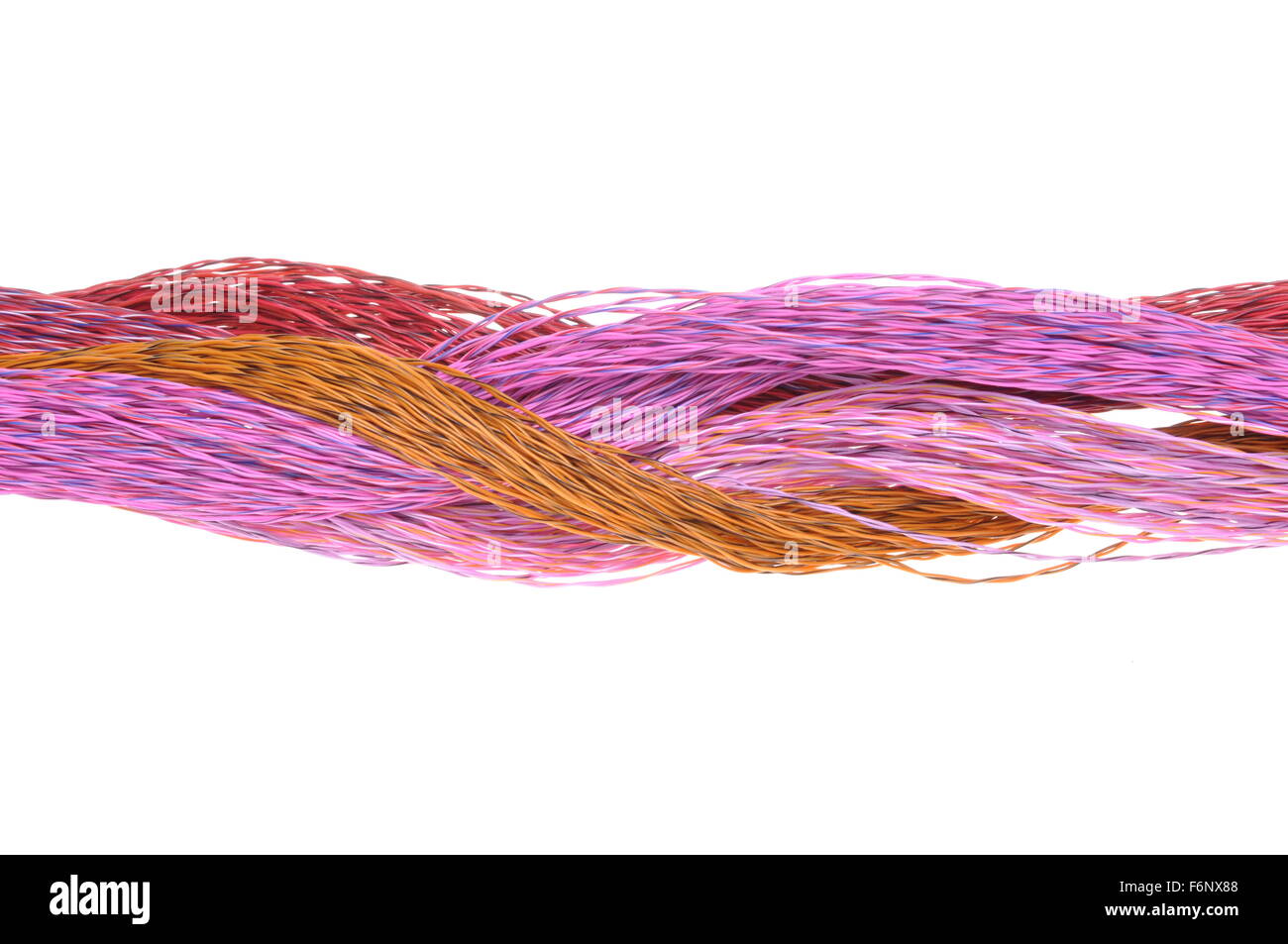 Computer network color wires isolated on white background Stock Photo ...