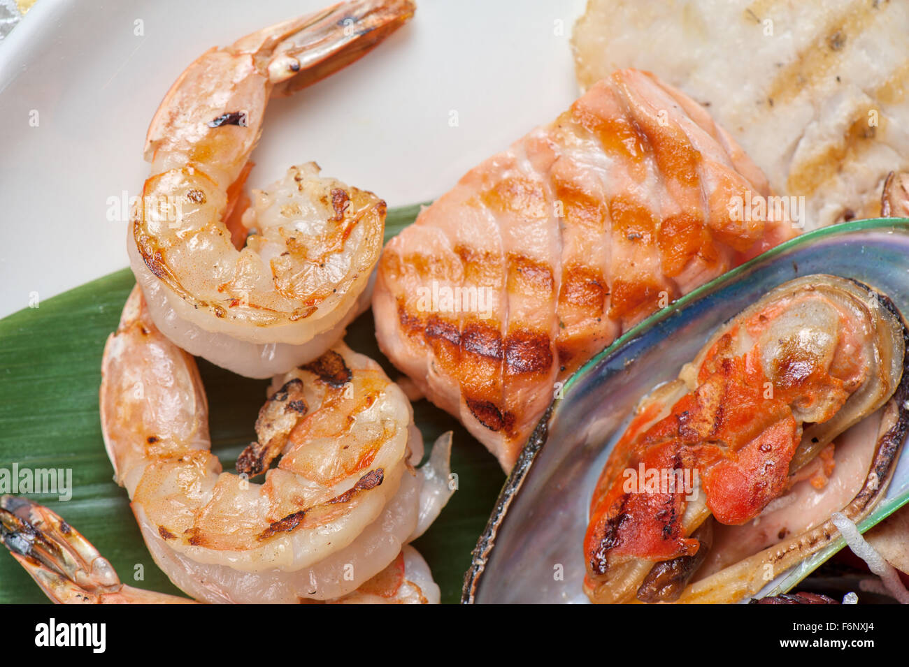 seafood mix dish Stock Photo - Alamy