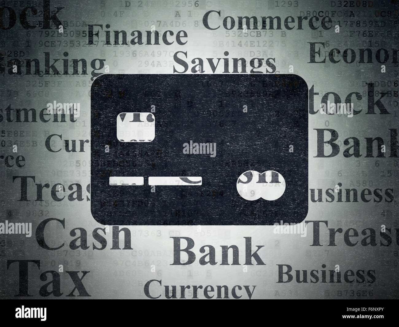 Banking concept: Credit Card on Digital Paper background Stock Photo ...