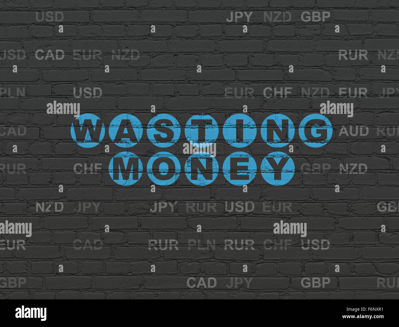Money concept: Wasting Money on wall background Stock Photo - Alamy