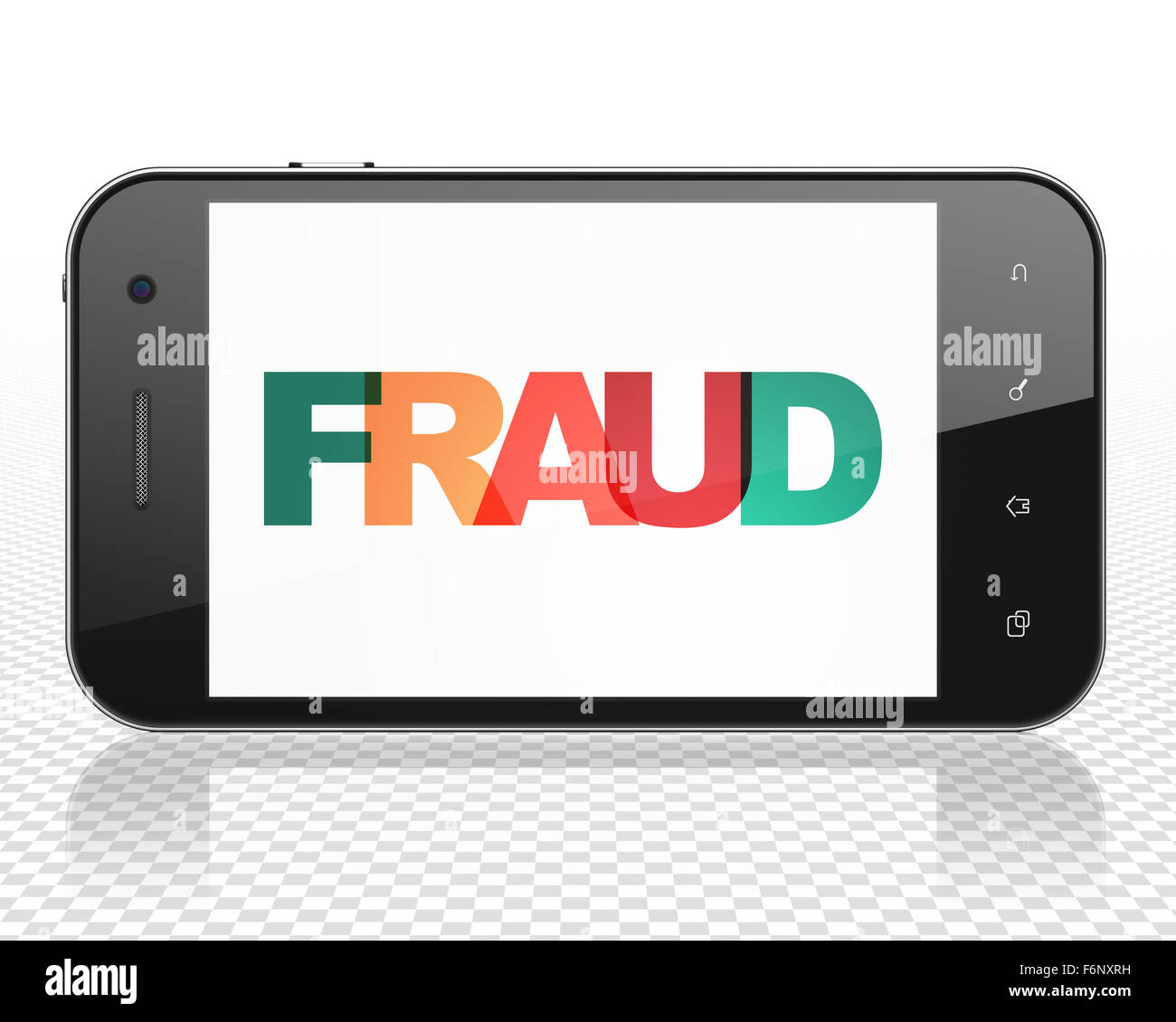 Protection concept: Smartphone with Fraud on display Stock Photo - Alamy