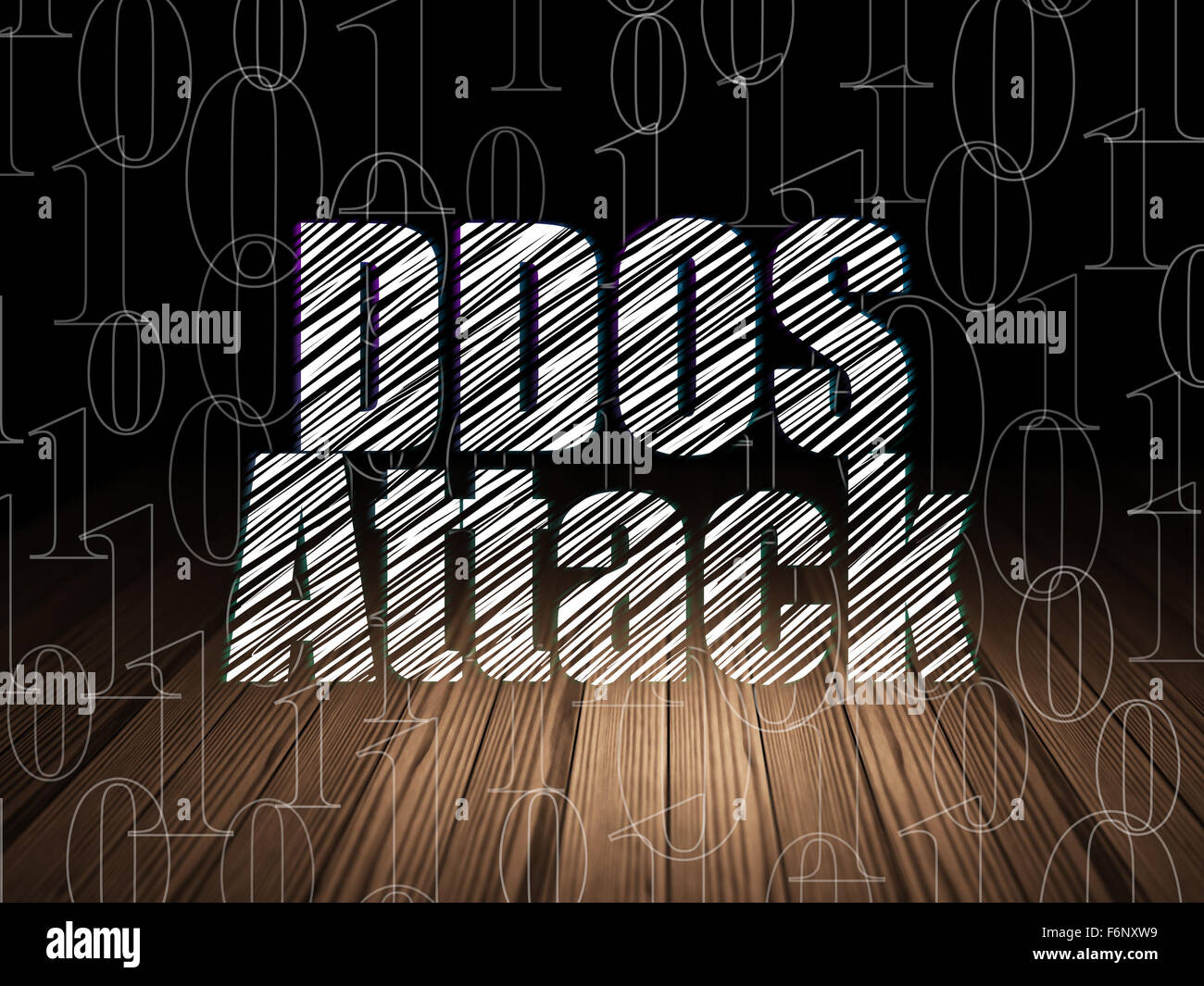 Security concept: DDOS Attack in grunge dark room Stock Photo - Alamy