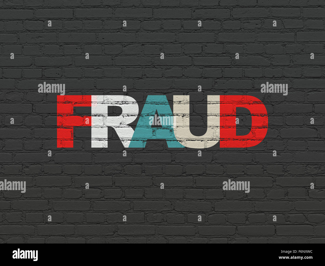 Protection concept: Fraud on wall background Stock Photo - Alamy