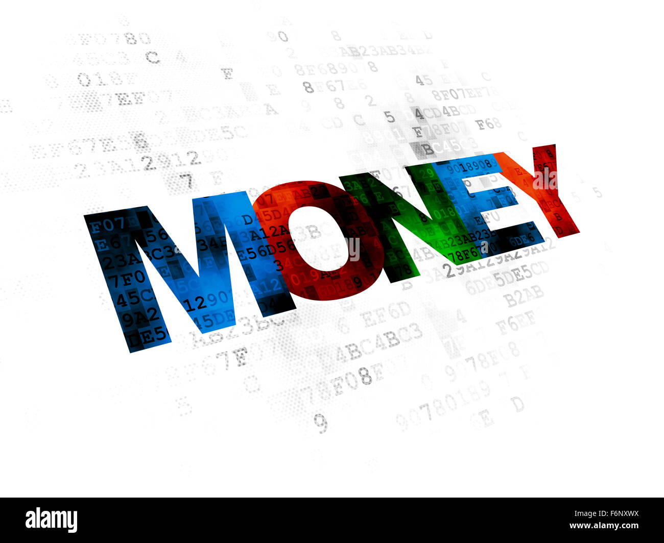 Finance concept: Money on Digital background Stock Photo - Alamy