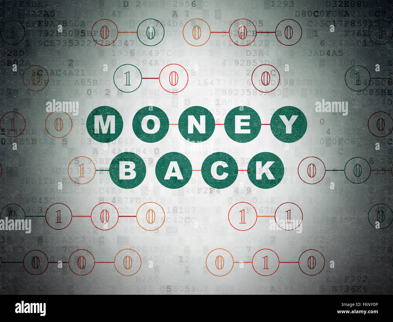 Finance concept: Money Back on Digital Paper background Stock Photo - Alamy