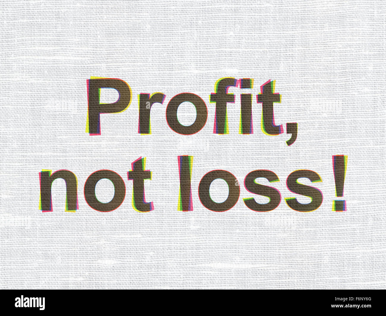 Business concept: Profit, Not Loss! on fabric texture background Stock ...