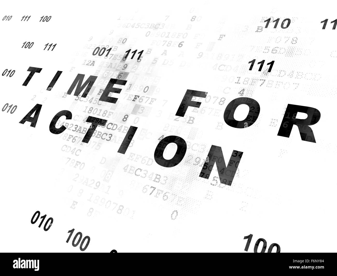 Time concept: Time for Action on Digital background Stock Photo - Alamy