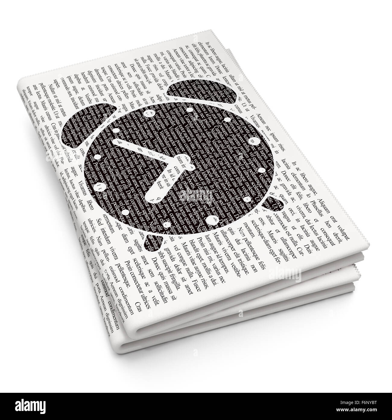 Time concept: Alarm Clock on Newspaper background Stock Photo - Alamy