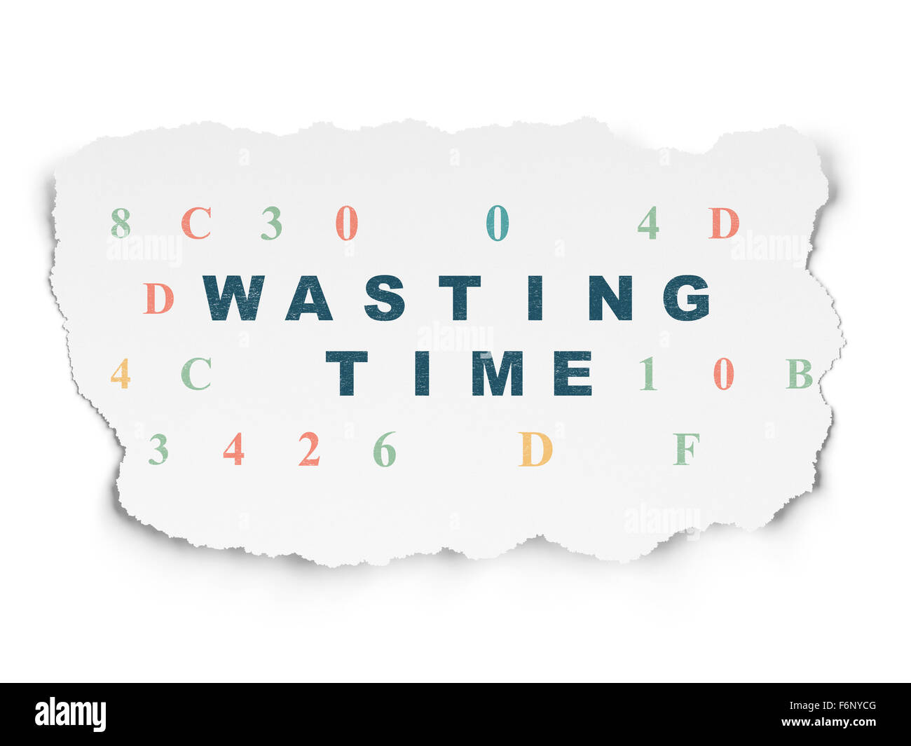Time concept: Wasting Time on Torn Paper background Stock Photo - Alamy