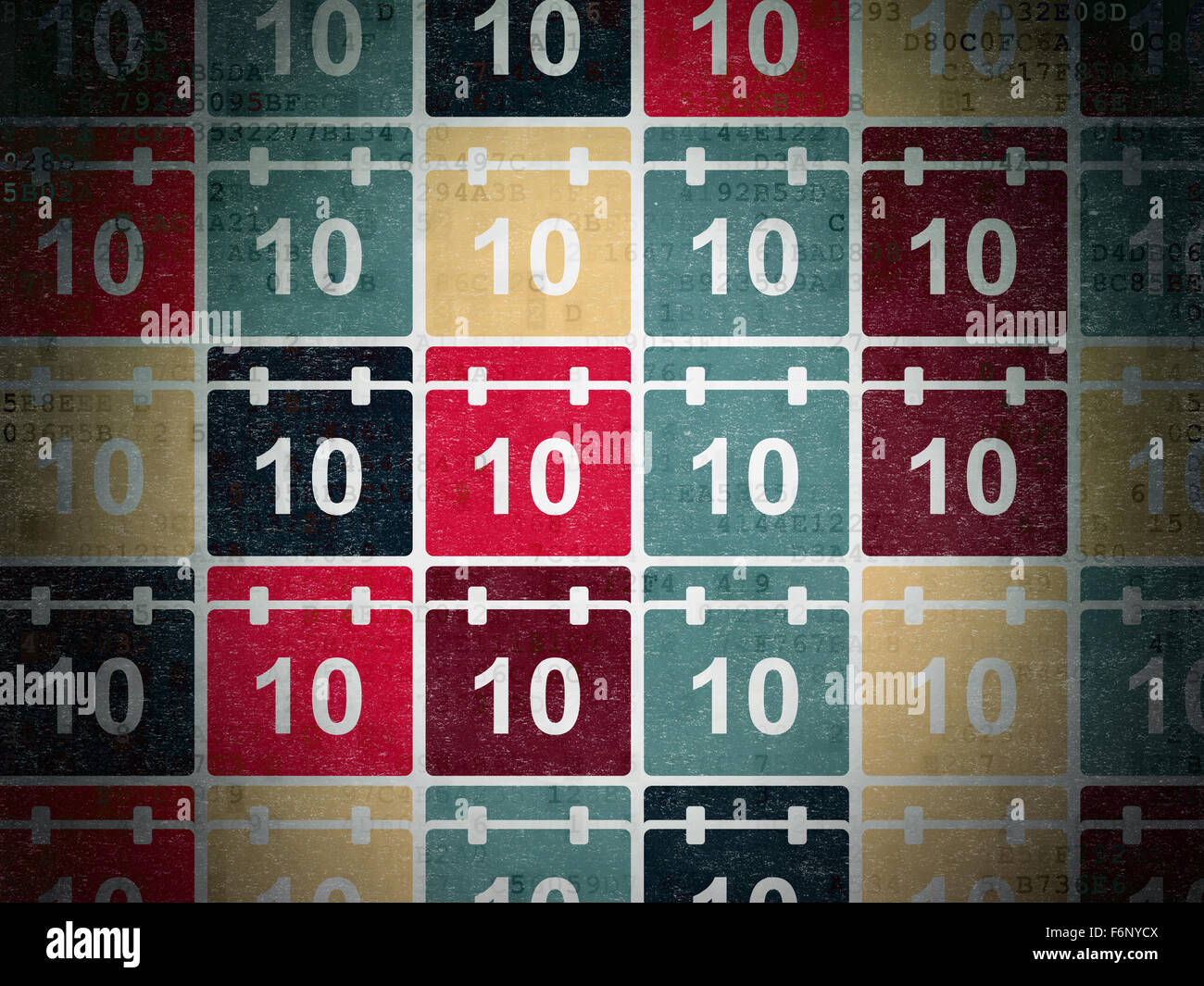 Timeline concept: Calendar icons on Digital Paper background Stock ...