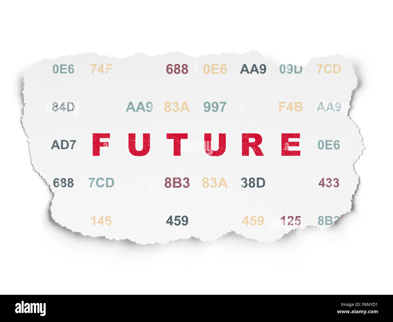 Timeline concept: Future on Torn Paper background Stock Photo - Alamy