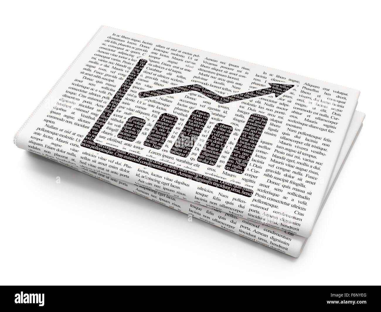 Marketing concept: Growth Graph on Newspaper background Stock Photo - Alamy
