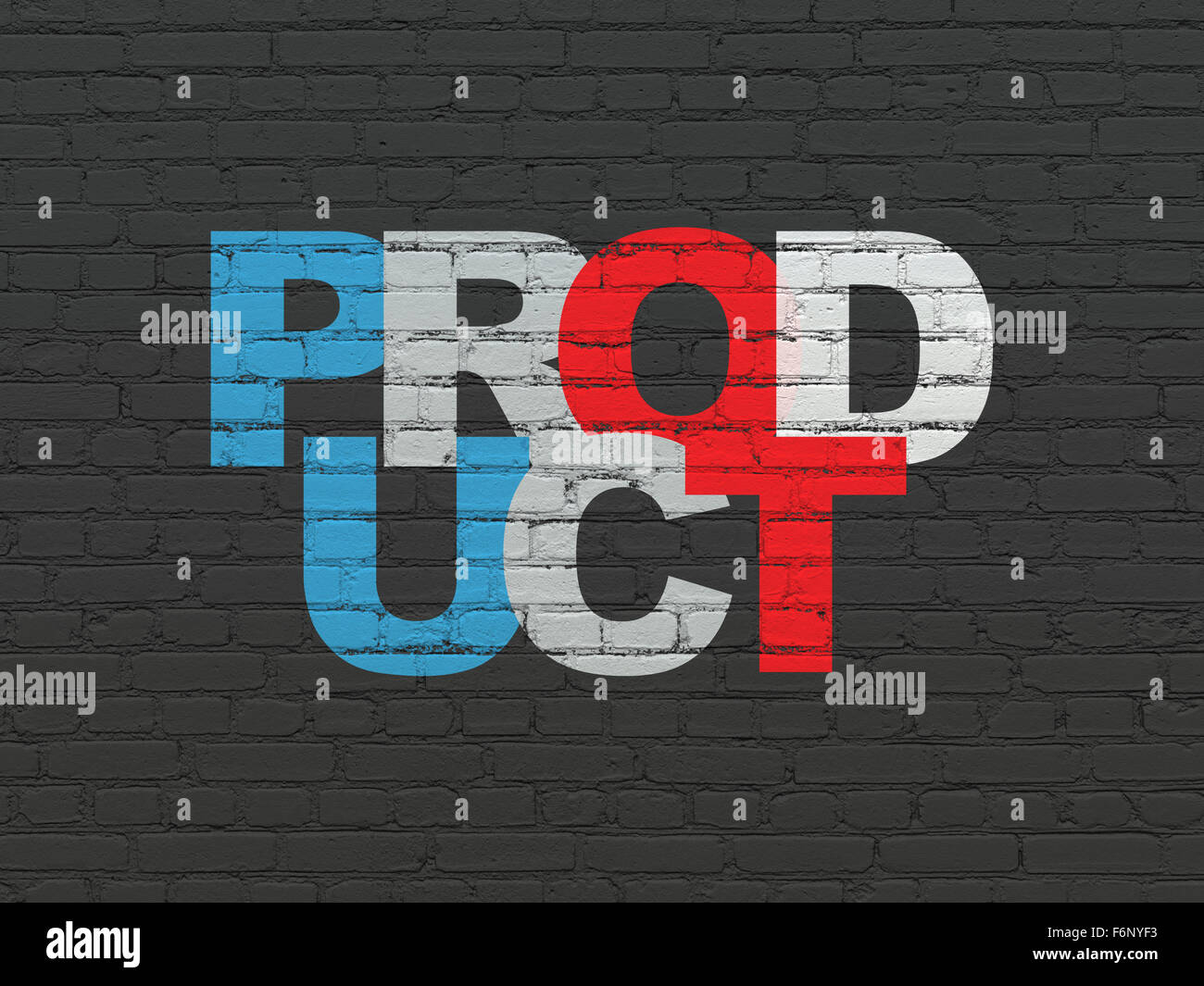Marketing concept: Product on wall background Stock Photo - Alamy